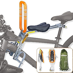 UrRider Child Bike Seat, Front Mount Kids Bike Seat,Fit Mountain Bikes, Cruiser Bikes, Folding Bikes, Ultra Light,Portable, Tool-Free, Quick-Release,Toddler Bike Seat for Baby 2-6 Years(up to 60lbs)