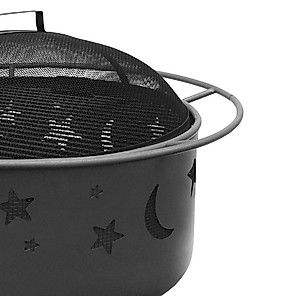 Landmann 28345 Big Sky Stars and Moons Firepit, Black