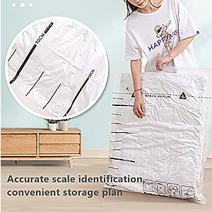 Revolutionary Plastic Space Saver Vacuum Storage Bag for Clothes,No Need Pump Vacuum Seal Bags for Clothing,Reusable Compression Vaccummpacking Bags for Storage,Medium,4PCS, 31.5”×23.6”