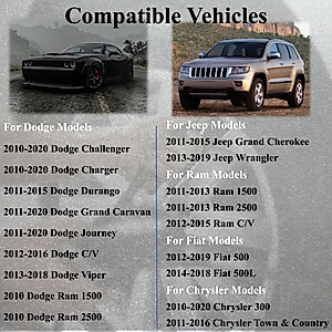 TPMS Tire Pressure Monitoring System Sensor 433MHz - Replaces 56029398AB 56029398AA 68241067AA - Compatible with Chrysler 300 Town&Country Dodge Charger Ram Grand Cherokee Wrangler 4-Pack