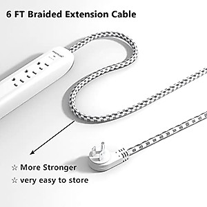 Oviitech USB C Power Strip, Power Strip with USB,3 Outlets and 2 USB Ports(1 USB C,1 USB A),with 6 Foot Heavy Duty Extension Power Cord,Straight Plug,for Home, Office, Travel and Dorm Room,White.