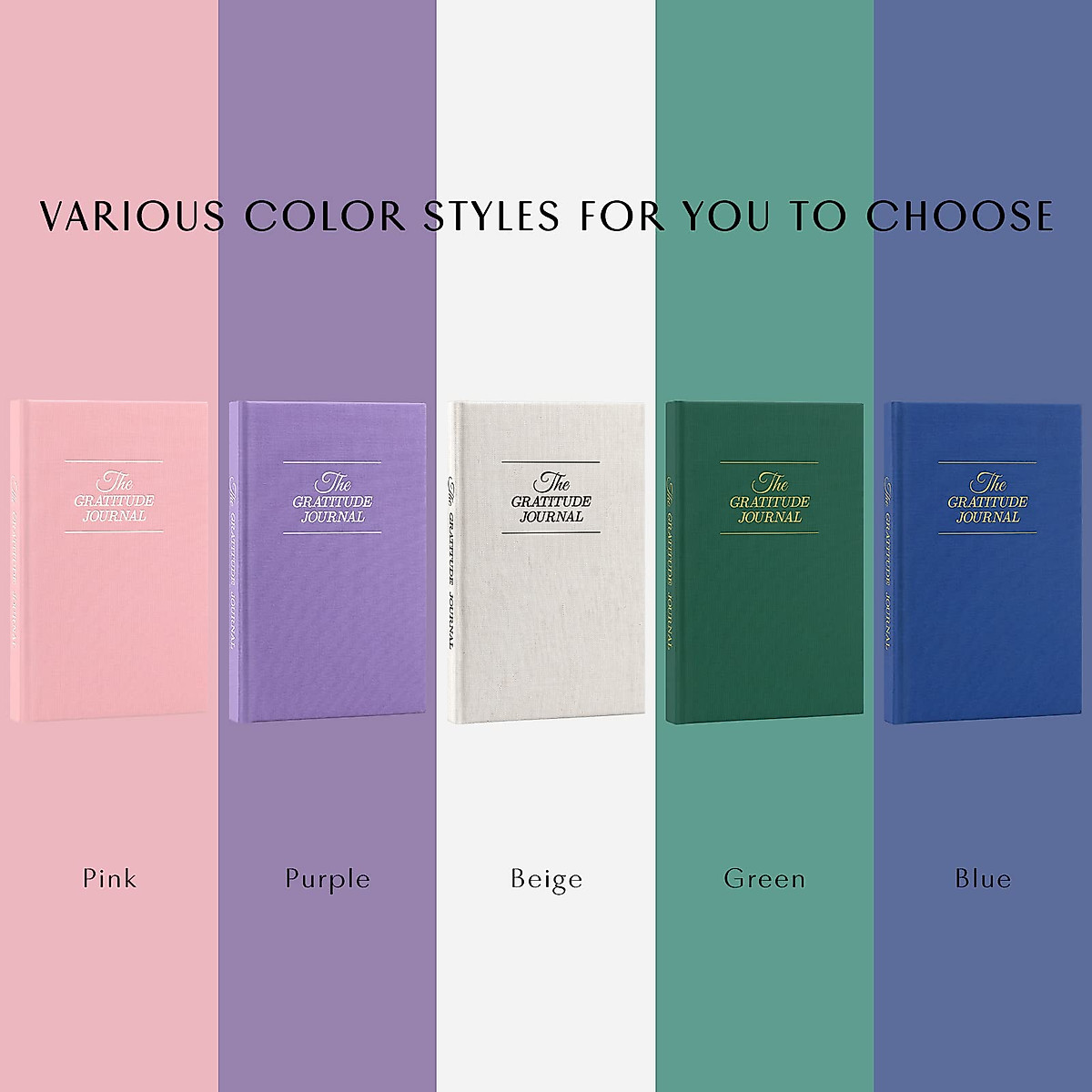 The Gratitude Journal : 5 Minute Journal a Day for More Happiness, Positivity, Affirmation, Productivity, Mindfulness & Self Care - A Simple Undated Hardcover Five Minute Guide Daily Planner and Effective Gratitude Journal for Women & Men (Beige)