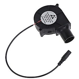 BBQ Fan Blower Charcoal Chimney Starter Picnic Cooking Barbecue Electric Fan for DC 12V 5.5x2.1mm 75mm Portable Fire Blower Grill Fire Starter Flame Exciter
