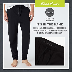 Eddie Bauer 3Pk Mens Pajama Pants - Cotton Knit Mens Lounge Pants with Pockets | Jogger Sleep Pants for Men | Soft Lightweight Lounge Pants for Men | Sleep Pants for Mens Pajamas Bottoms 3 Pack