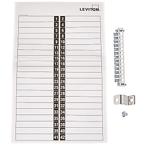 Leviton LP420-MB 42 Space, 42 Circuit Indoor Load Center with 200 Amp Main Circuit Breaker, White