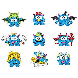 PICNICFUN Diamond Painting Kits Stickers for Kids,21 PCS 5D DIY Cute Elves Handmade Digital Paint Rhinestone Mosaic Sticker Making for Children Art Craft,Kids Gift (Cute Elves)