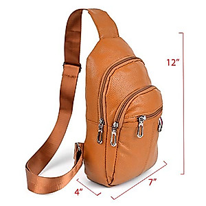 WESTEND Synthetic Leather Crossbody Sling Bag Backpack with Adjustable Strap