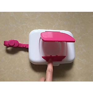 Portable Wet Tissue Box Wipes Dispenser Case Outdoor Tissue Box for Baby Travel (red)