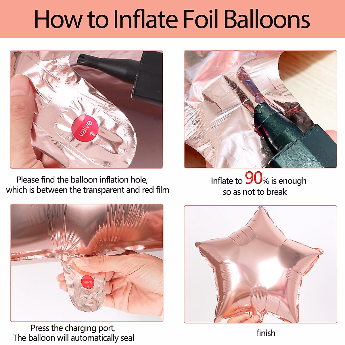 Rose Gold 20th Birthday Decorations for Girl, 20 Year Old Birthday Sign with Happy Birthday Banner, 40In Number 20 Foil Birthday Balloons, Butterfly Decorations, Heart and Star Balloons