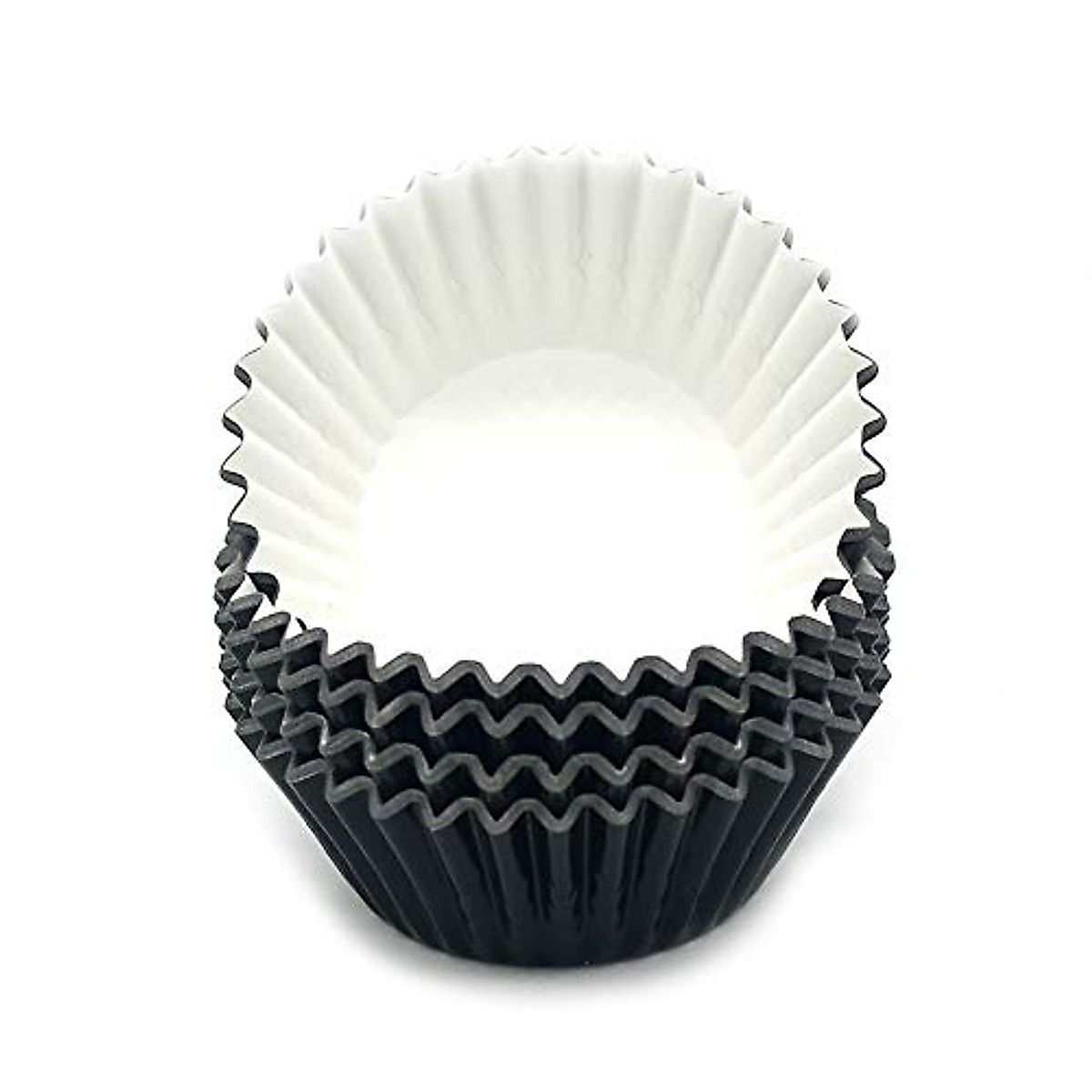 Mombake Standard Black Foil Cupcake Liners Muffin Baking Cups for Party and More, 100-Count