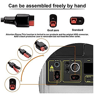 iGreely Extension Cable 10AWG Battery Charger Adapter 45A Connector for GZ Yeti /G500 Solar Generator Power Inverter and for Renogy,Boulder 200 Solar Panels 10Ft 3M