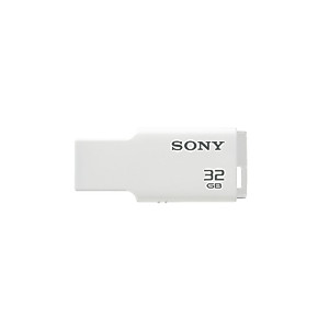 Sony 32GB Micro Vault M-Series USB 2.0 Flash Drive, White (USM32GM/W)