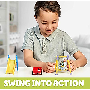 Bluey Park Playset 2.5" Figure, Wagon, Swing Set, and Slide