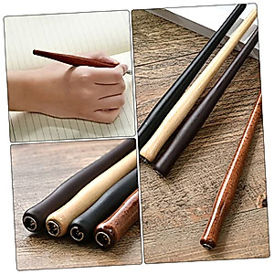COHEALI 4pcs Wooden Dip Pen Holder Dip Pen Nib Holder Comic Drawing Pen Oblique Pen Holder Wood Pencil Holder Set Calligraphy Penholder Dip Penholder Writing Accessory Bevel Comic Pen