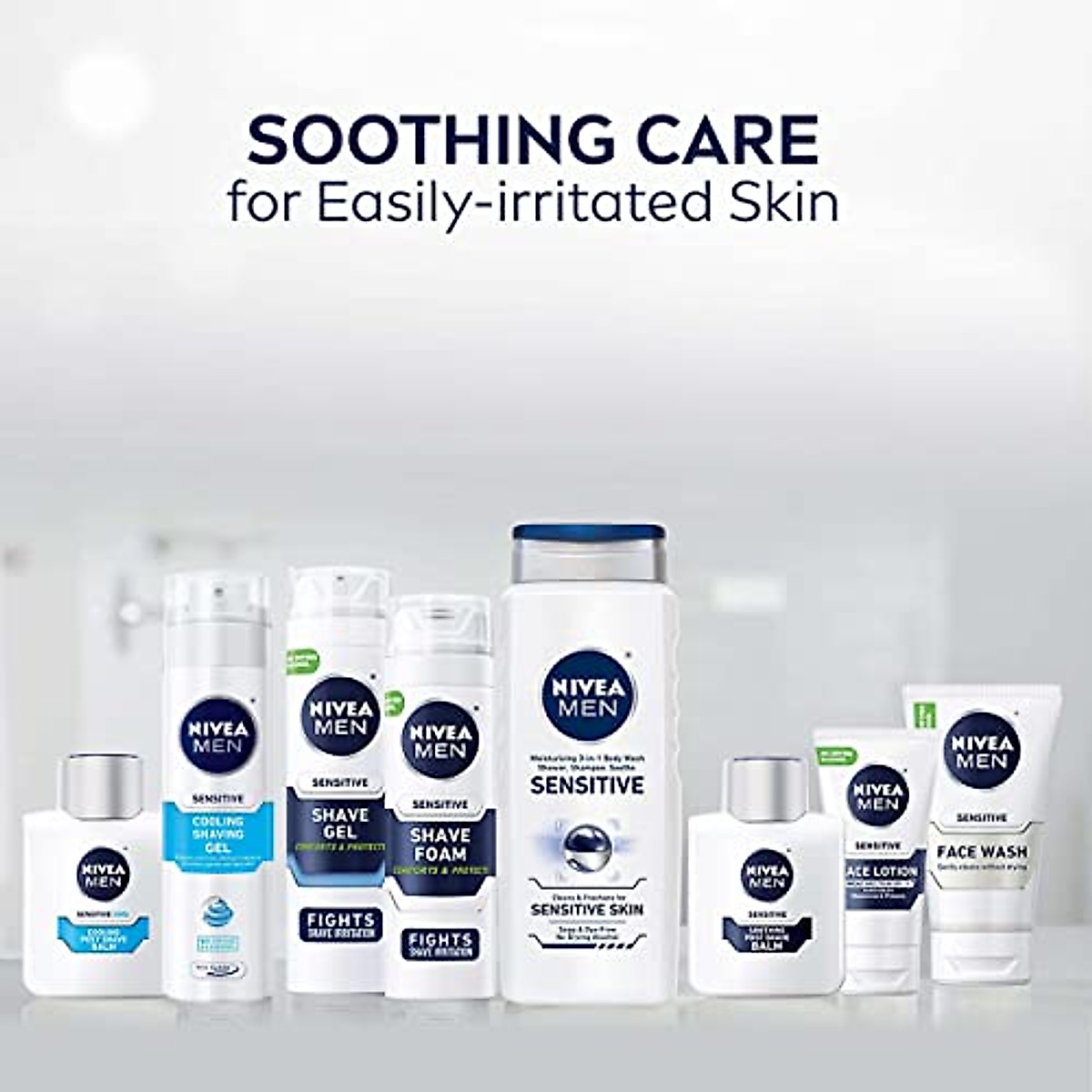 NIVEA MEN Sensitive Shave Gel with Vitamin E, Soothing Chamomile and Witch Hazel Extracts, 7 Oz Can