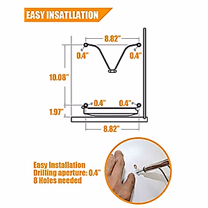 Kitchen Hardware Collection 2 Tier Cabinet Dish Drying Rack Stainless Steel 22.24 Inch Length 20 Dish Slots Kitchen Plate Bowl Utensils Cups Draining Rack Organizer with Drainboard
