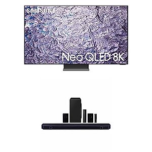 SAMSUNG 75-Inch Class Neo QLED 8K QN800C Series Mini LED Quantum HDR Smart TV(QN75QN800C, 2023 Model) w/ SAMSUNG HW-Q910C 9.1.2ch Soundbar, Wireless Dolby Audio, Rear Speaker Included (Newest Model)