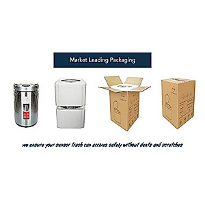 CozyBlock 3.2 Gallon 12L Automatic Trash Can, Stainless Steel Touchless Motion Sensor Bin, Quiet Soft Close Lid, IPX4 Waterproof (Black Stainless Steel)