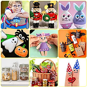 Stick on Eyes for Crafts, 700Pcs Assorted Size 4-12mm Self-Adhesive Googly Eyes Wiggle Eyes Craft Eyes