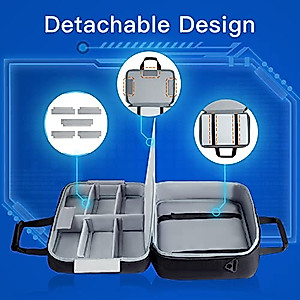 Necoka PS5 Carrying Case, Protective PS5 Case Compatible with Playstation 5 Digital Edition, Large Storage PS5 Travel Bag for Console Controller Disk Games Accessories Christmas Gift, Black