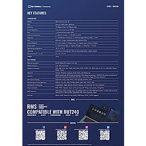 Teltonika RUT240 4G /LTE & WiFi Cellular Router with Ethernet and I/O - Verizon - RUT24002U000