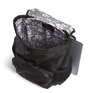 Vera Bradley womens Recycled Lighten Up Reactive Daytripper Backpack Bookbag, Black, One Size US