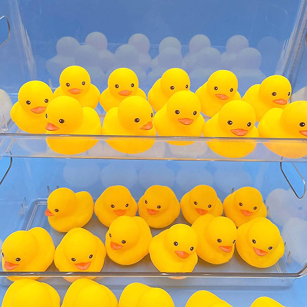 Bath Duck Toys 12 PCS Yellow Rubber Ducks Squeak & Float Ducky Baby Shower Pool Toy for Toddlers Kids Boys Girls