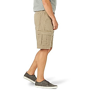 Wrangler Authentics Men's Classic Relaxed Fit Cargo Short, British Khaki Twill, 34