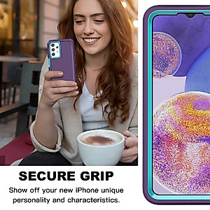 AICase for Galaxy A23 Case(6.6") Case,Heavy Duty Rugged Phone Cover,Durable Military Grade Protection Shockproof/Drop Proof/Dust-Proof Protective for Samsung Galaxy A23 5G 2022 Purple/Blue