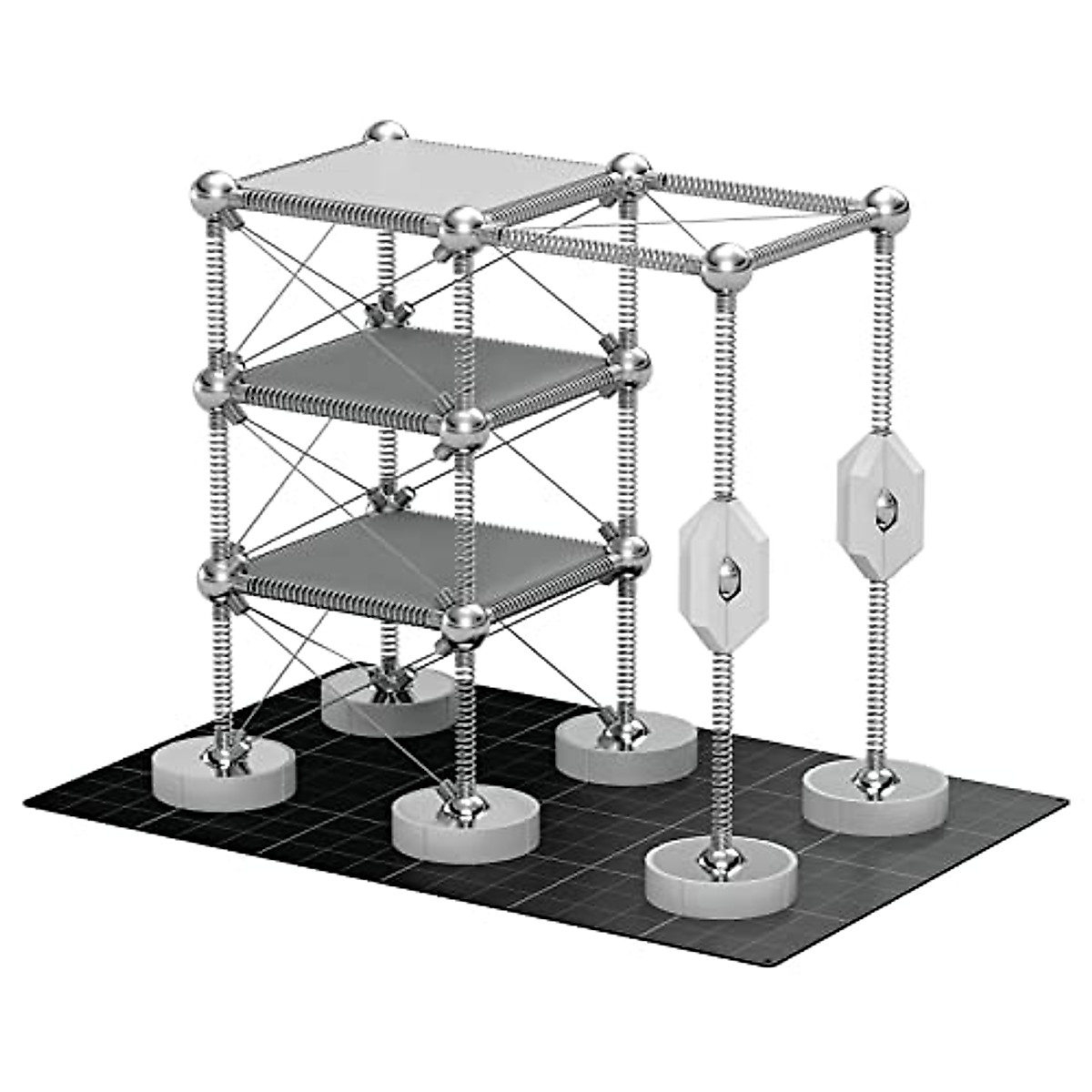 Mola Structural Kit 2 | Magnetic Modular Kit for Engineering and Architecture Education | 145 Pieces + Practical Guide