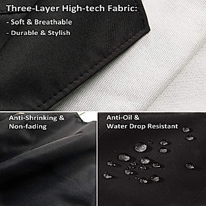 Viedouce 2 Packs Aprons Cooking Kitchen Waterproof,Adjustable Chef Apron with 2 Pockets for Home,Restaurant,Craft,Garden,BBQ,School,Coffee House,Apron for Men Women,Black