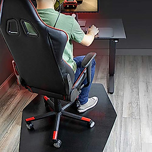 Game Zone Chair Mat, for Hard Floor/Medium Pile Carpet, 42 x 46, Black (121563)
