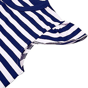 LUKYCILD Baby Girls Summer Clothes Casual Clothing Suit Short Sleeve Striped T-Shirt +Pants