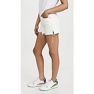 Free People Women's Makai Cutoff Jean Shorts, Bright White, 26