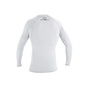 O' NEILL Men's Basic Skins 50+ L/S Rash Guard, White, L