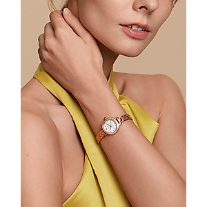 Lola Rose Elegant Women's Dress Watch with Genuine Gemstone, Ladies Multicolor Stainless Steel Bracelet Watch, Classic Gift for Women