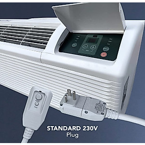 Cooper & Hunter 12,000 BTU PTAC Packaged Terminal Air Conditioner with 3.5 kW Electric Heater and Electric Cord