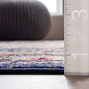 nuLOOM Veronica Vintage Distressed Area Rug, 4' x 6', Navy