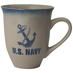 U.S. Navy Anchor Logo 16oz Cream Latte Coffee Mug