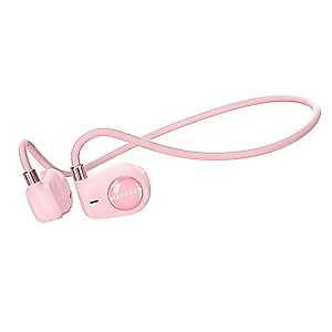 MeloAudio Kids Headphones, Open Ear Headphones, Kids Wireless Headphones with Microphone, Pink Headphones for Girls, Ultra-Light, Perfect for iPad, Tablet, Home, School, Travel, Sports