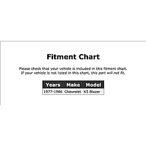 Hood Release Cable Compatible With Chevrolet K5 Blazer 1977 1978 1979 1980 1981 1982 1983 1984 1985 1986 PC-607525