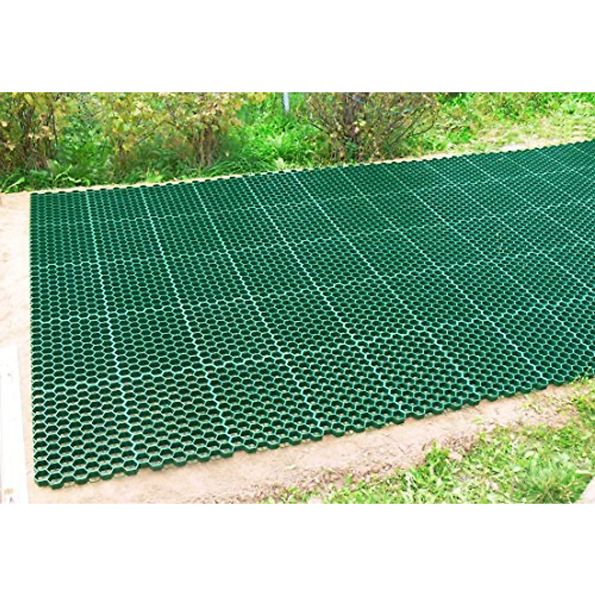 Techno Earth ( 1.9" Depth Permeable Grass Pavers for Your Grass Parking Lots, Access Roads, driveways, fire Lanes, RV and Boat Storage Pads - (Pack of 4-11 Sf) (Green)