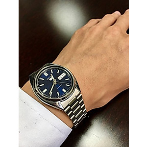 SEIKO 5 Mens Automatic Watch SNXS79 with Black Dial and Silver Stainless Steel Bracelet