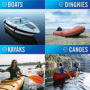 Manual Bilge Pump for Boats Kayak Canoe Hand Water Pump | Siphon Pump Bailer Kayaking Boat with Hose Portable Held 20 Gallons Per Minute Suction Marine Grade Regular