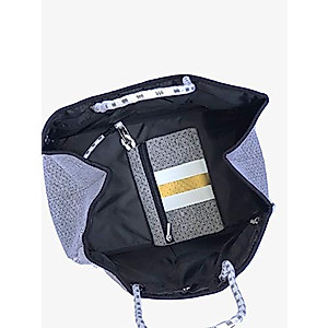 Dallas Hill Designs Large Tote Bag for Women | Neoprene Shoulder Purse | Travel, Beach, Gym Handbag | Extra Pouch