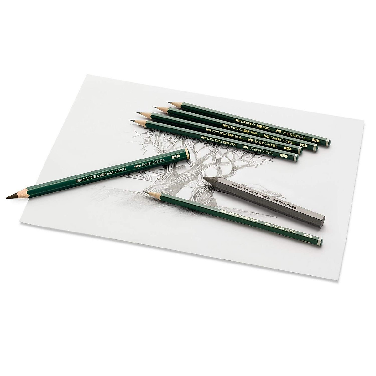 Faber-Castell 119003 – Box of 12 Castell 9000 3B Graphite Pencils