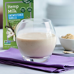 Pacific Foods Unsweetened Vanilla Hemp Milk, Plant Based Milk, 32 oz Carton