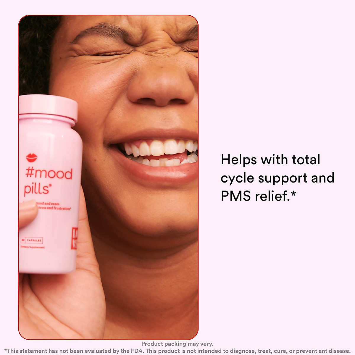 Love Wellness Mood Pill Supplement | Promotes a Happy Mood | Helps with PMS Hormones, Stress Relief, & Improves Mood | Vitamin B6, GABA, L-Theanine & Organic Ginkgo Biloba Leaf Powder | 60 Capsules