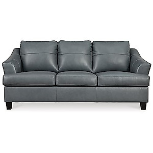 Signature Design by Ashley Genoa Sofa Sleeper, Queen Sofabed, 88"W x 38"D x 40"H, Blue Gray