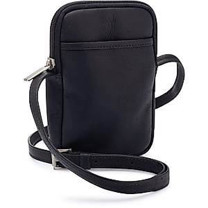 Le Donne Leather Cinder Smartphone Crossbody (Black)